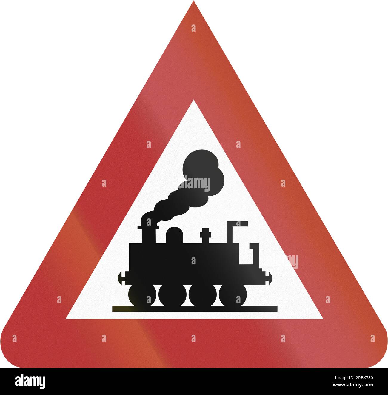Old design (1956) of a German sign indicating an unmanned railway ...