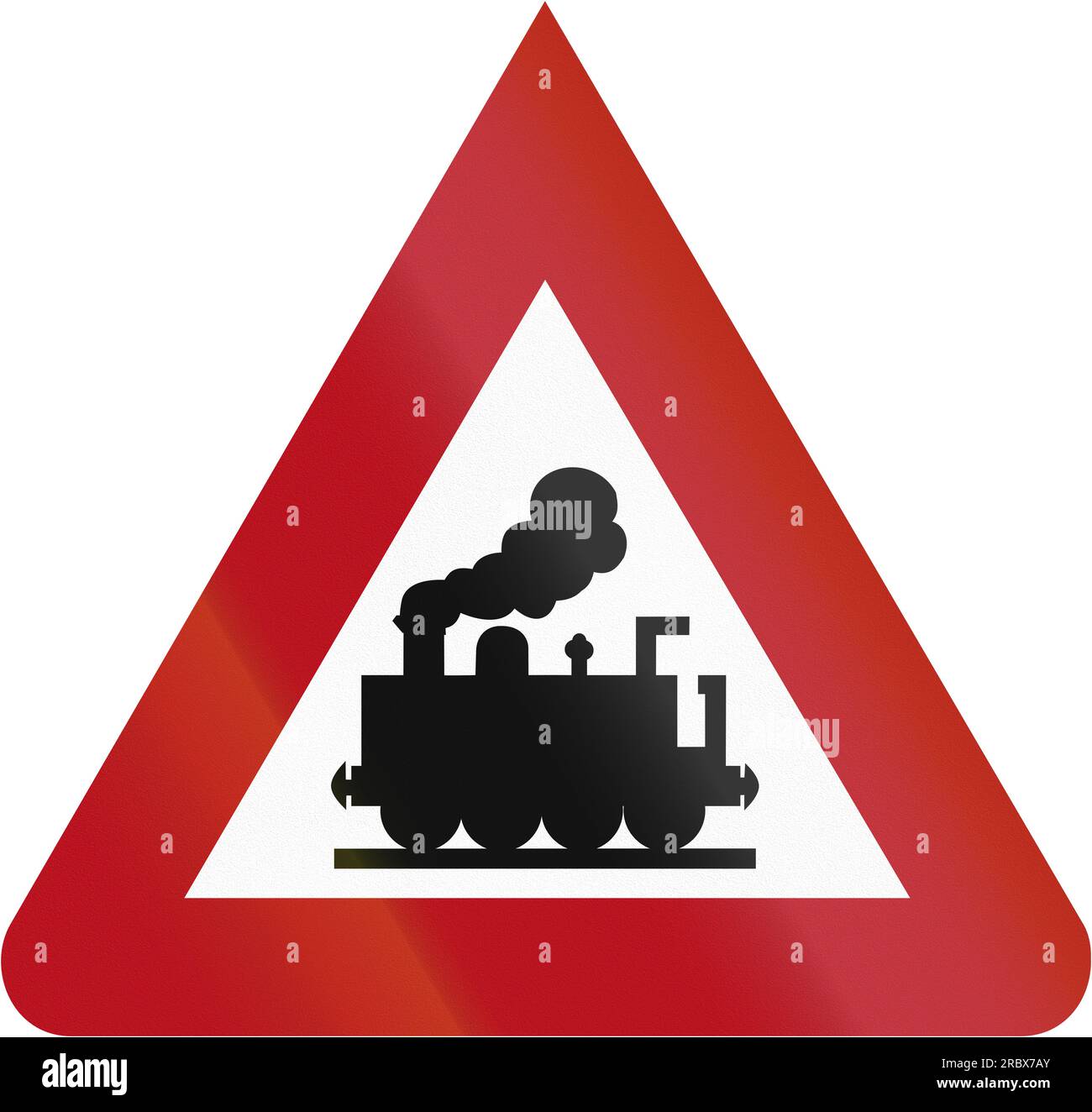 Old design (1927) of a German sign indicating an unmanned railway ...