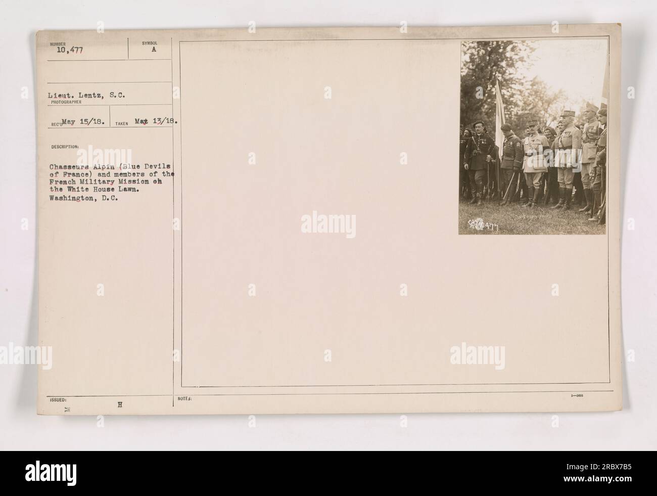 Members of the French Military Mission, including the Chasseurs Alpin ...