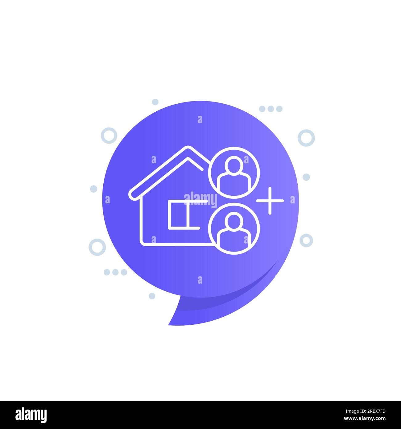 tenants and house icon, linear vector Stock Vector Image & Art - Alamy