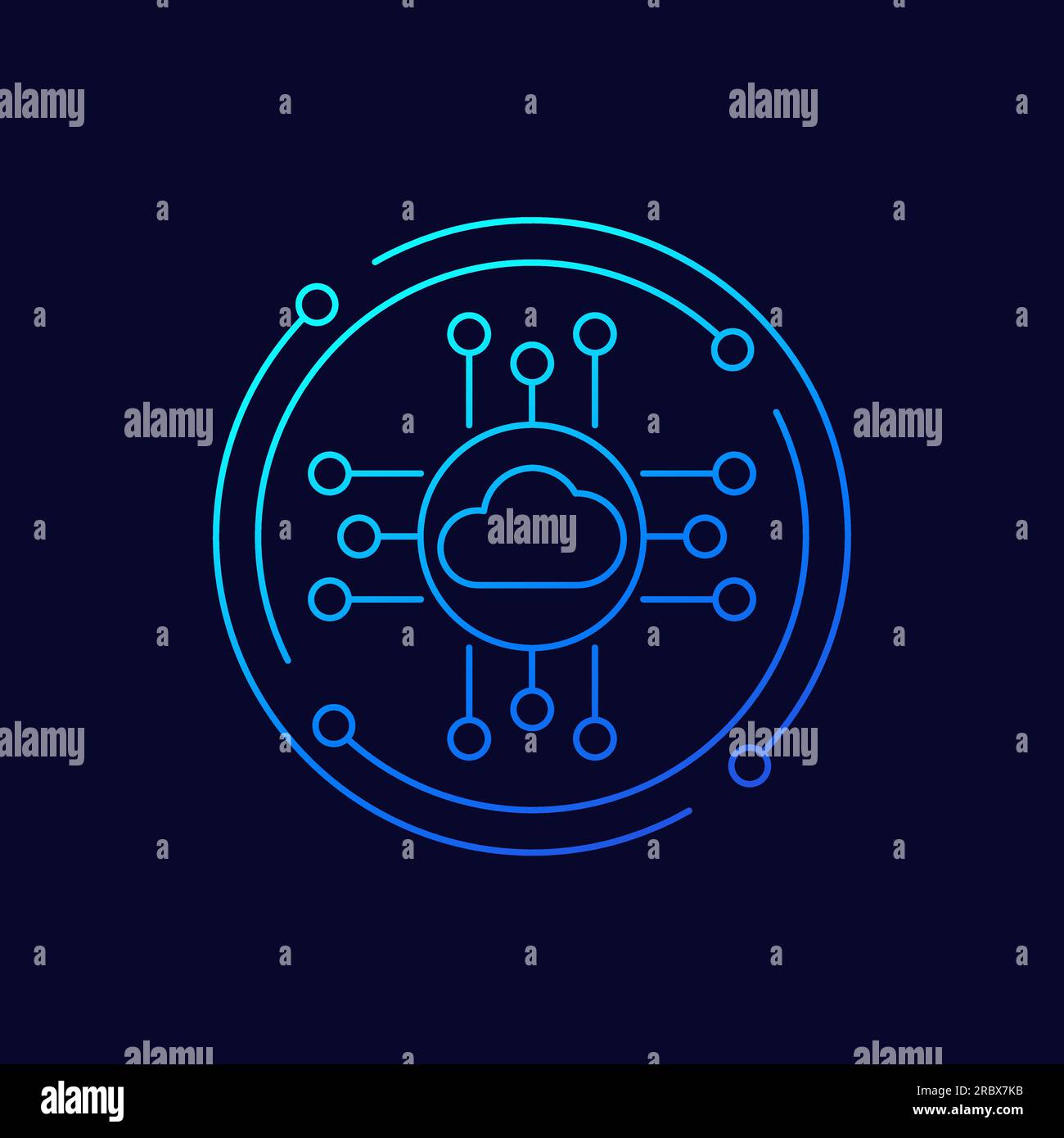 Cloud icon multiple digital Stock Vector Images - Alamy