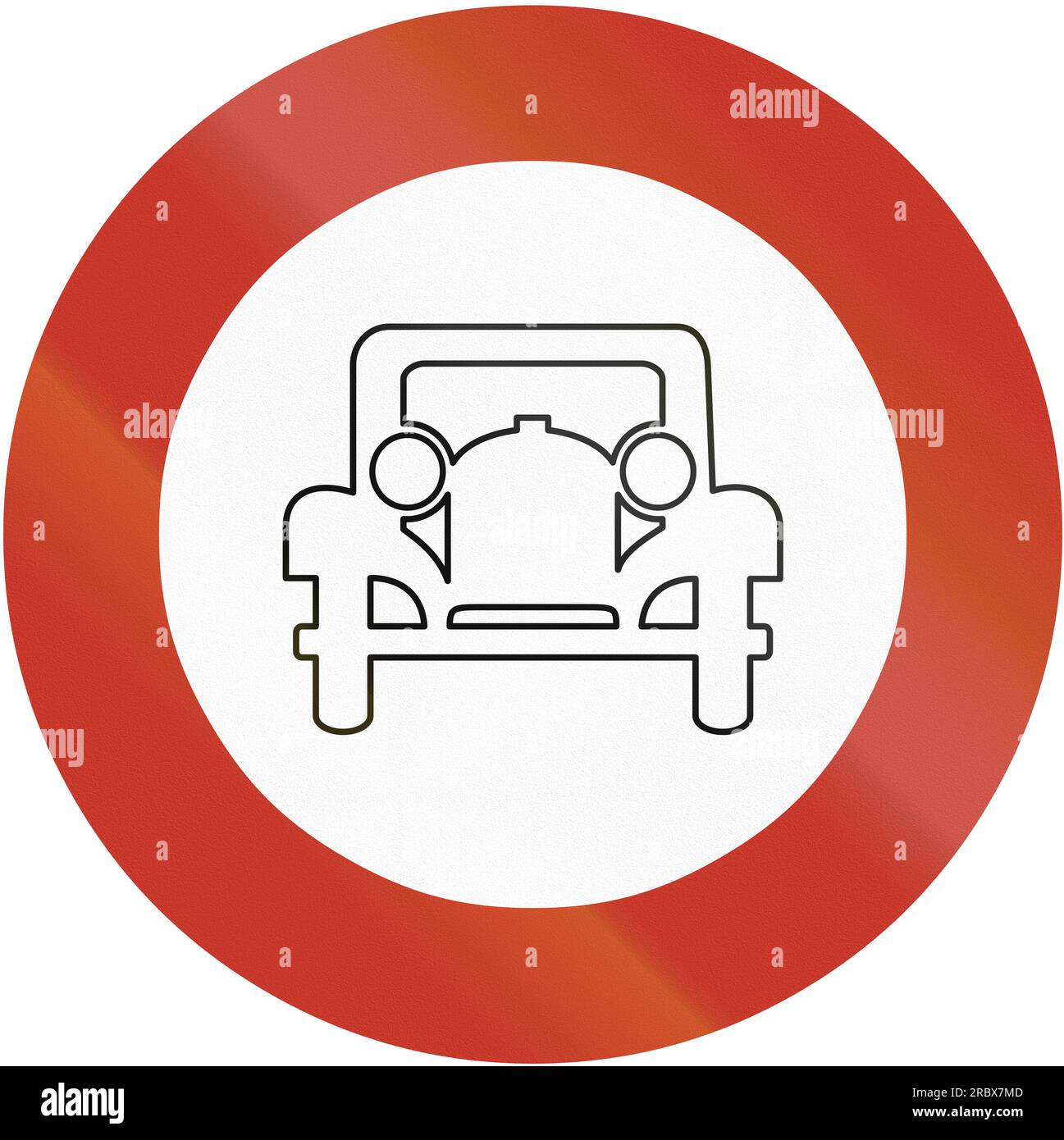 Old design (1937) of German sign prohibiting thoroughfare for all motor ...