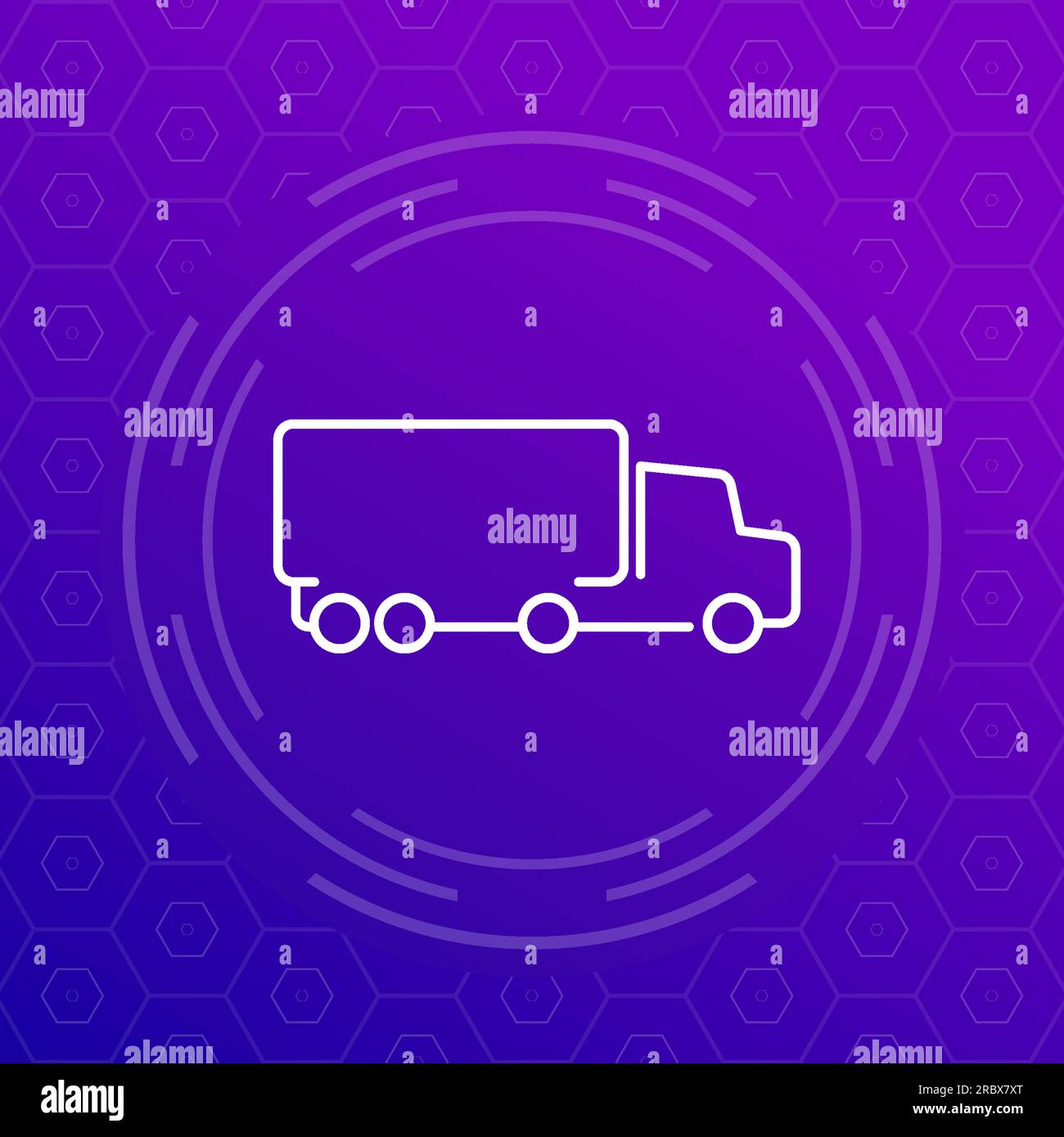 big truck line icon, vector Stock Vector Image & Art - Alamy