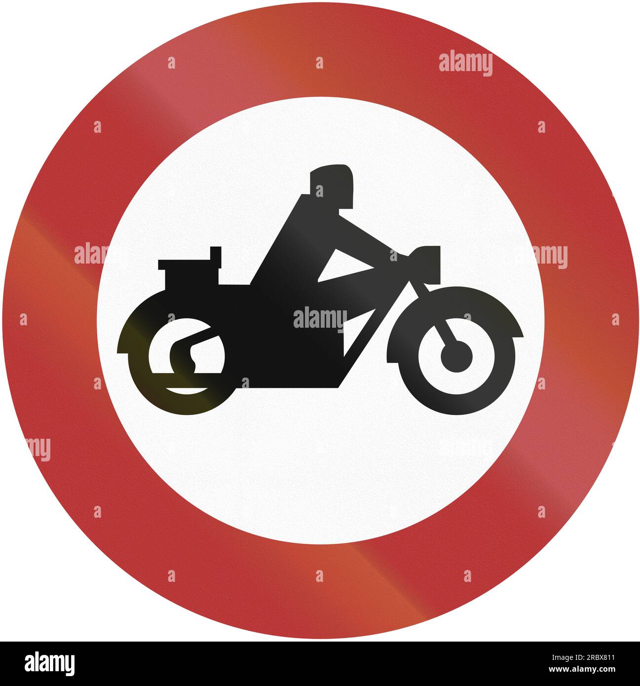 Old design (1956) of German sign prohibiting thoroughfare for ...