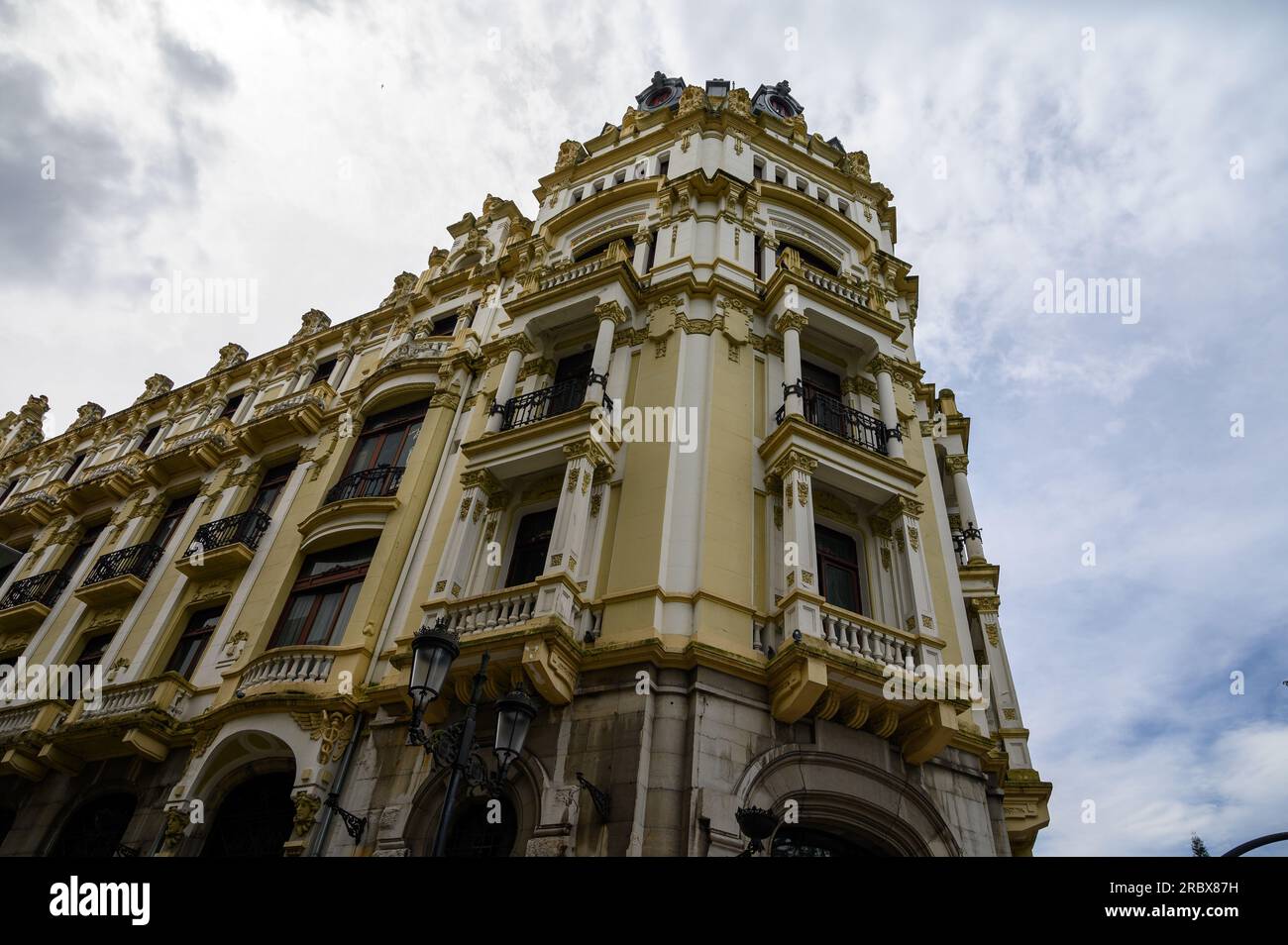 Walking of old streets in capital of Principality of Asturias, Oviedo ...