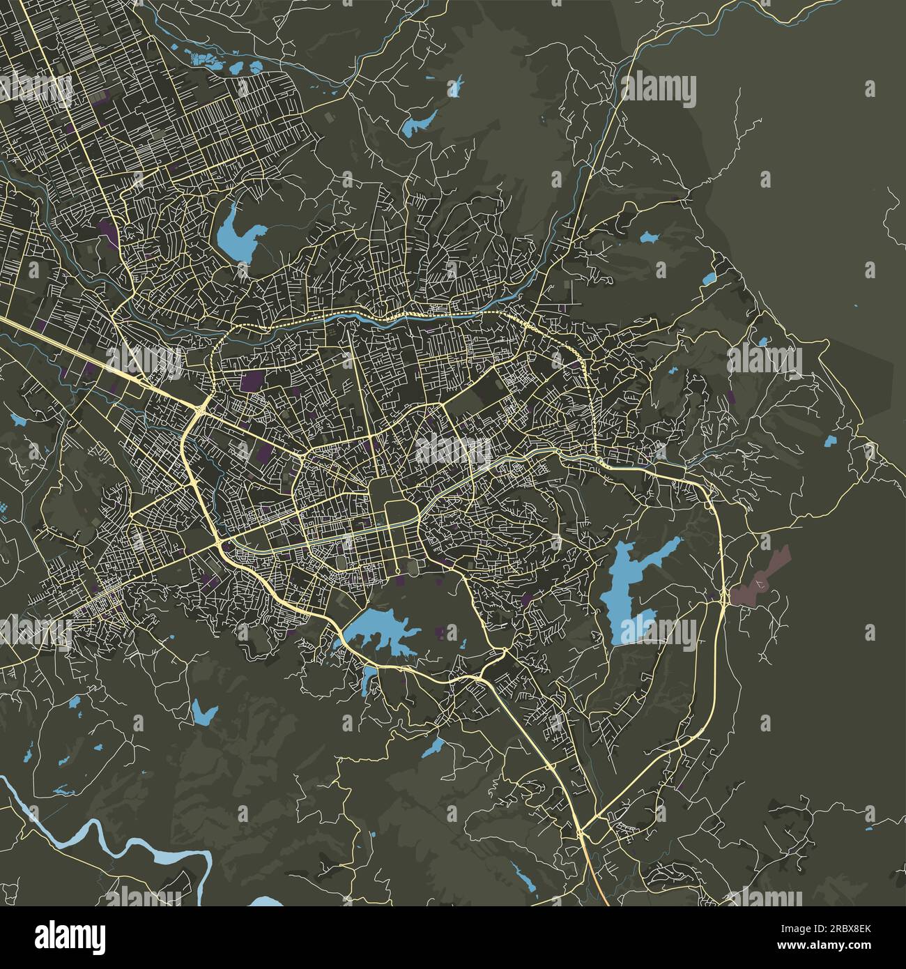 Vector City Map of Tirana, Albania data from Openstreetmap Stock Vector ...