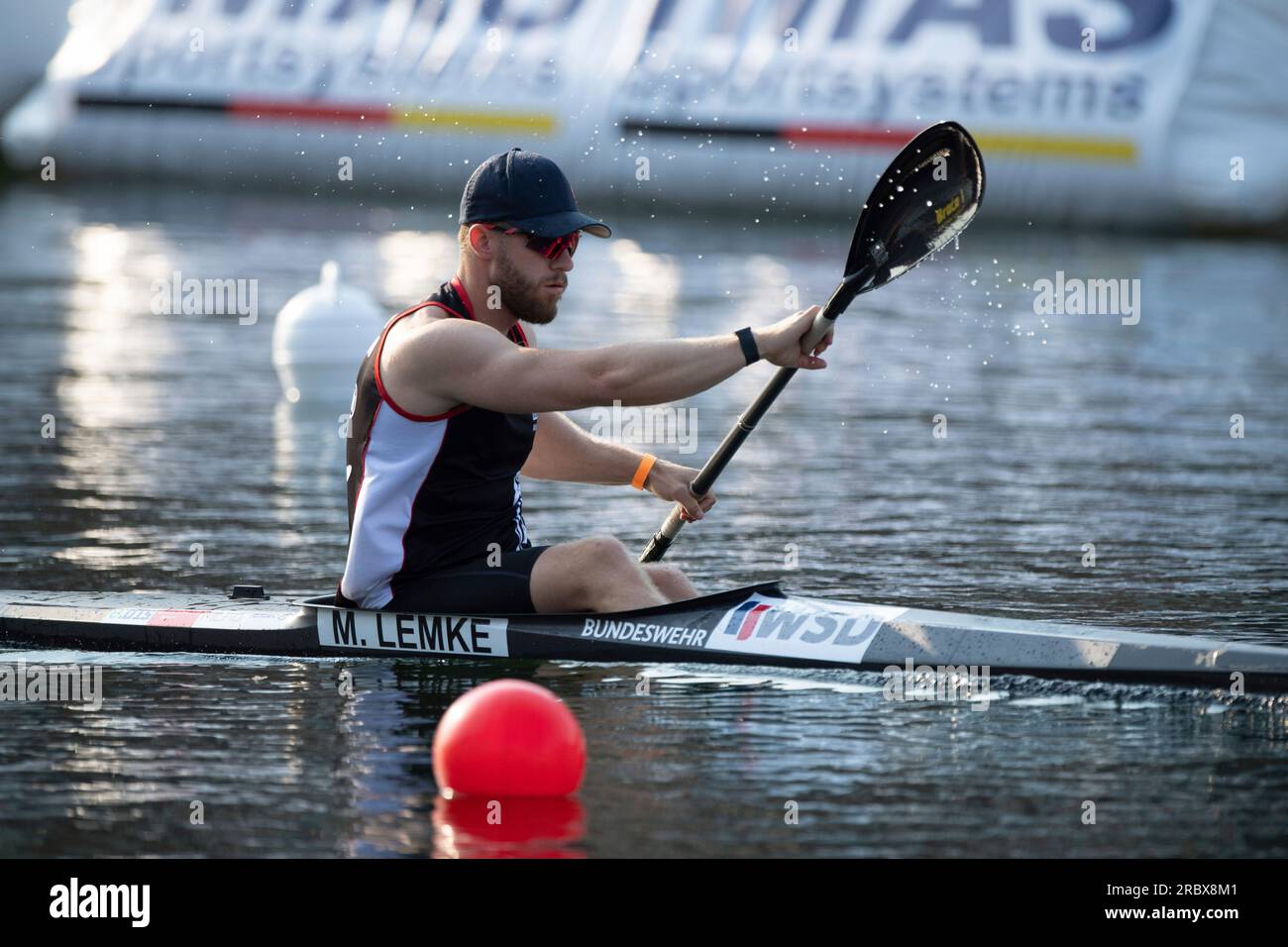 Max LEMKE (KC Potsdam), winner, gold medal, action, final canoe K1 men ...