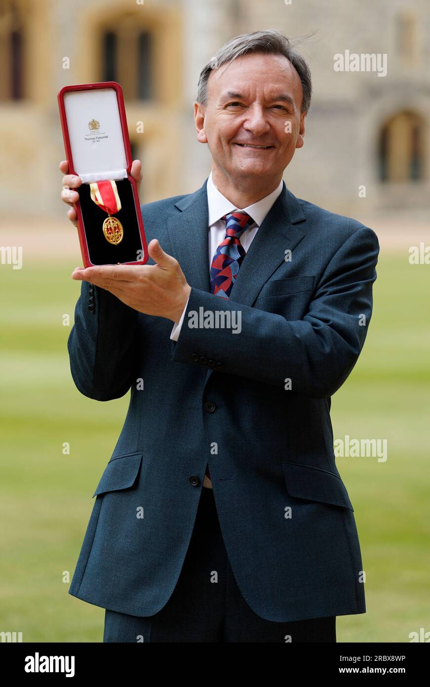 Pianist Sir Stephen Hough after being made a Knight Bachelor by King ...