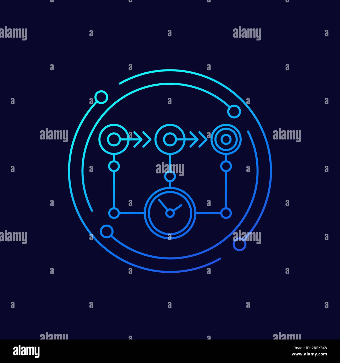 timeline or sequence icon in linear design Stock Vector Image & Art - Alamy