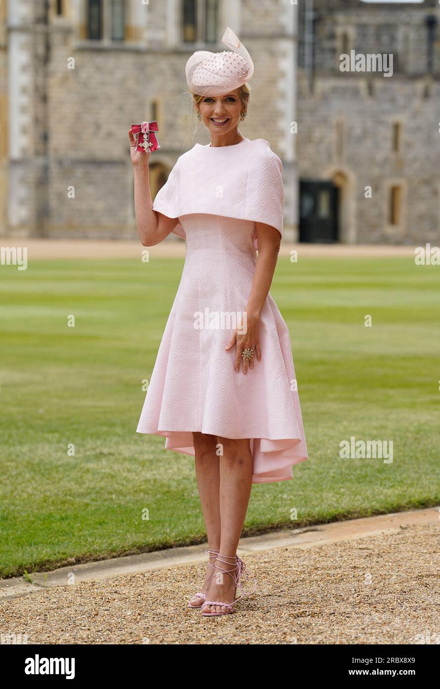 Rachel Riley after she became a Member of the Order of British Empire ...