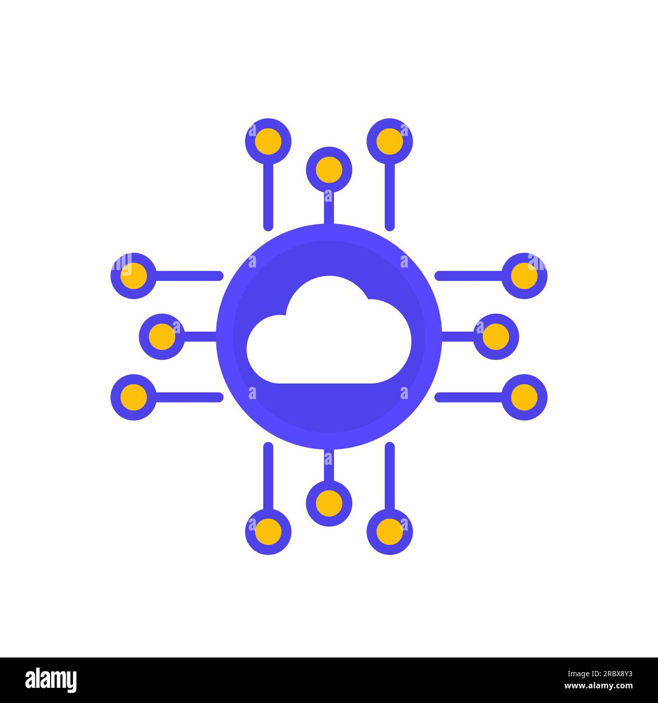 Multi cloud architecture Stock Vector Images - Alamy