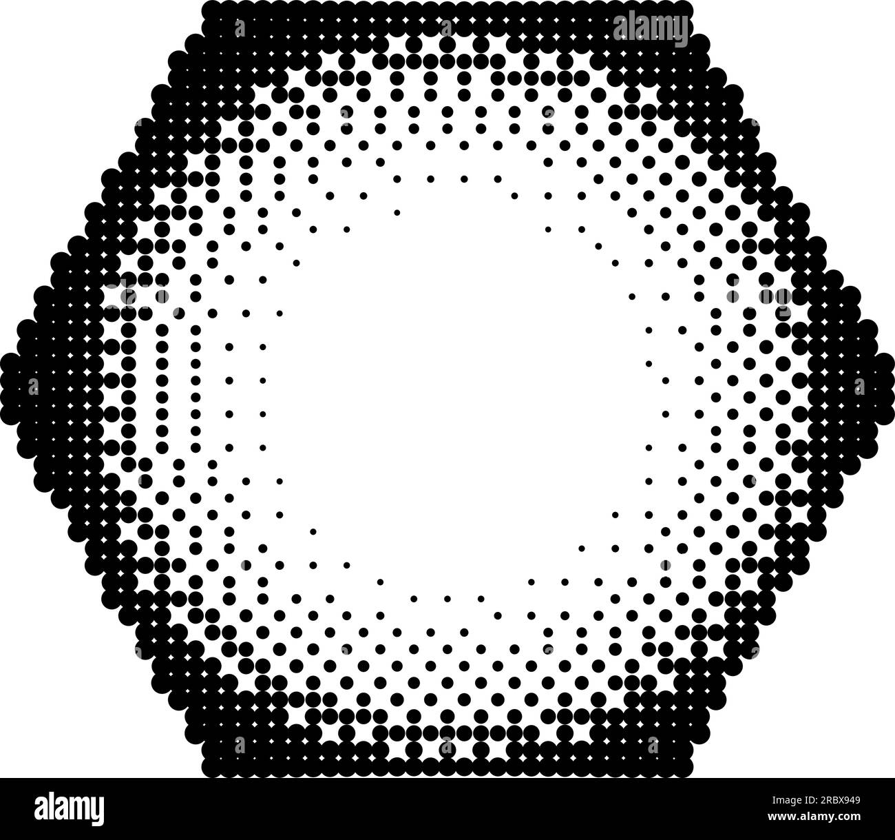Halftone gradient noise hexagon vector Stock Vector Image & Art - Alamy