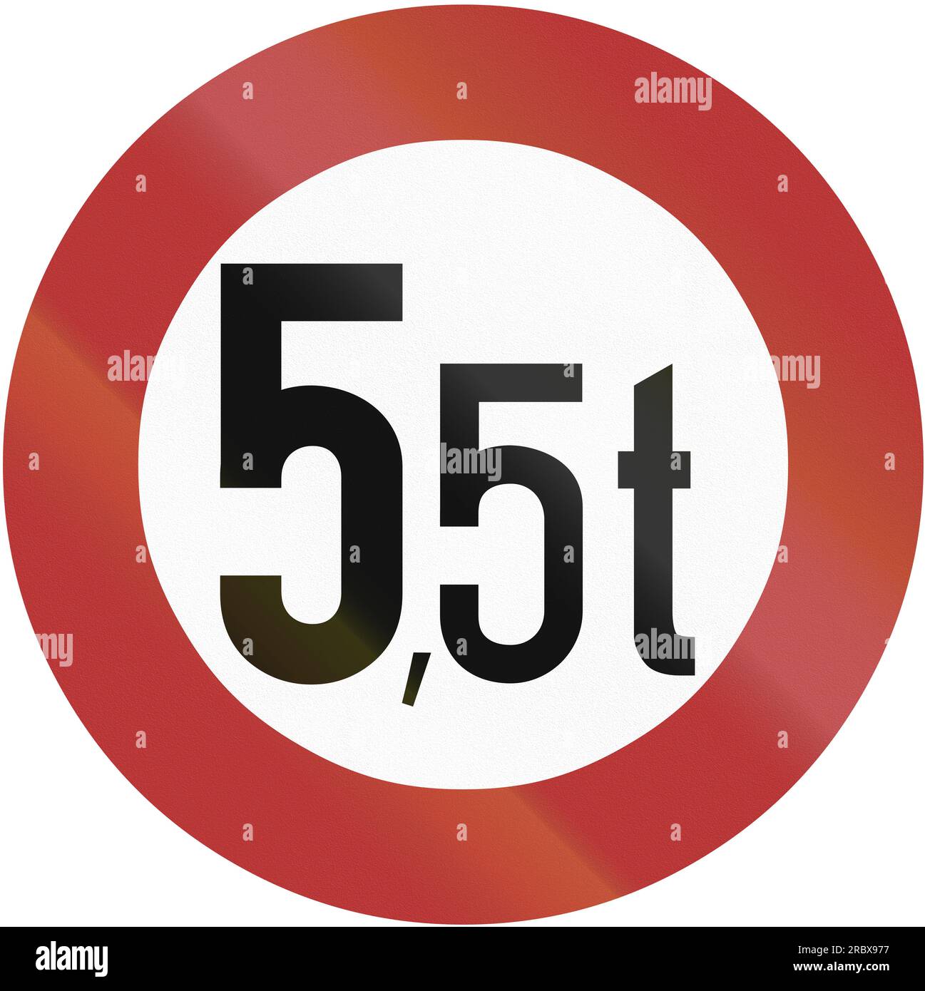 Old design (1956) of a German sign prohibiting thoroughfare of vehicles ...