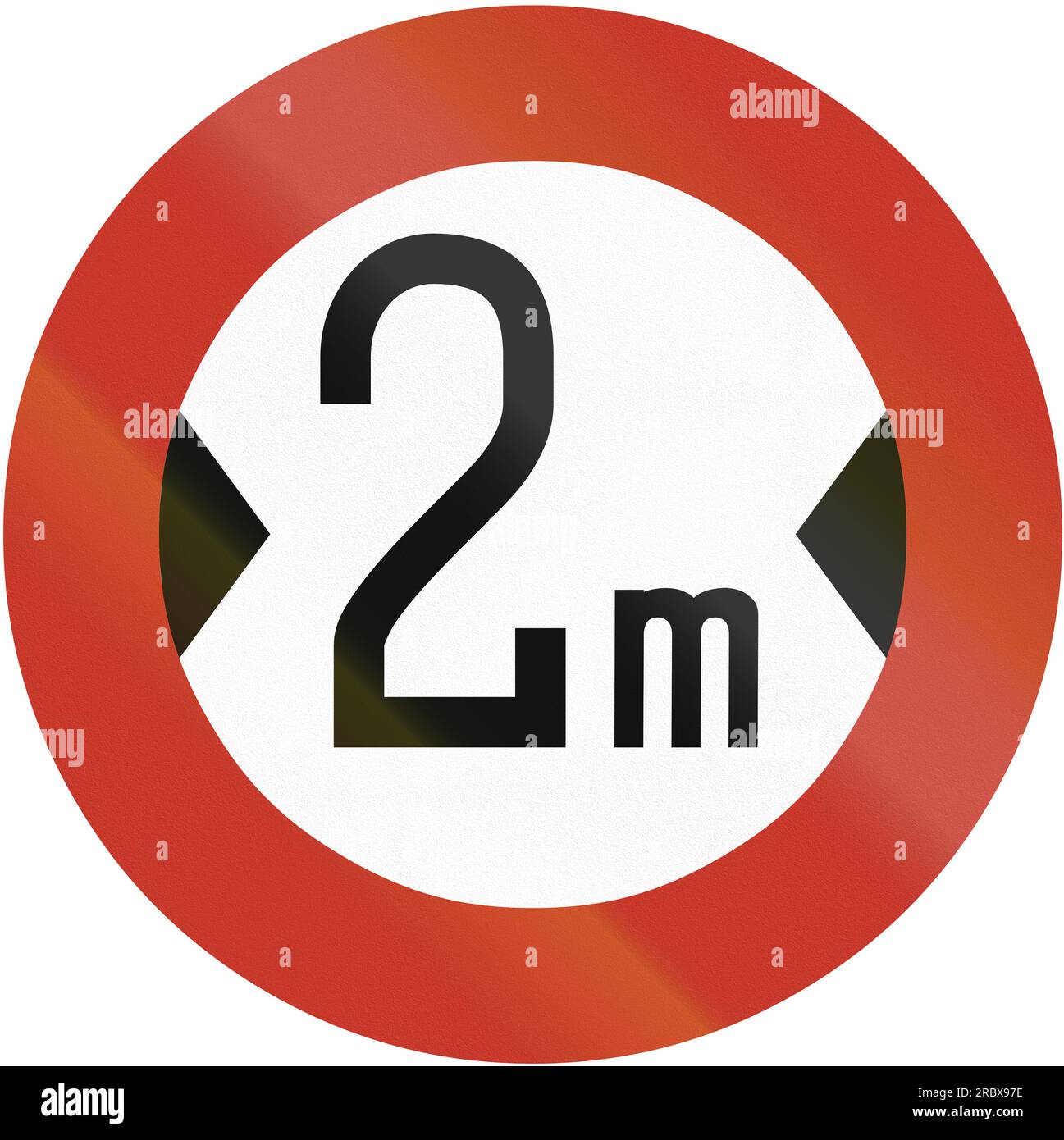 Old design (1937) of a German sign prohibiting thoroughfare of vehicles ...