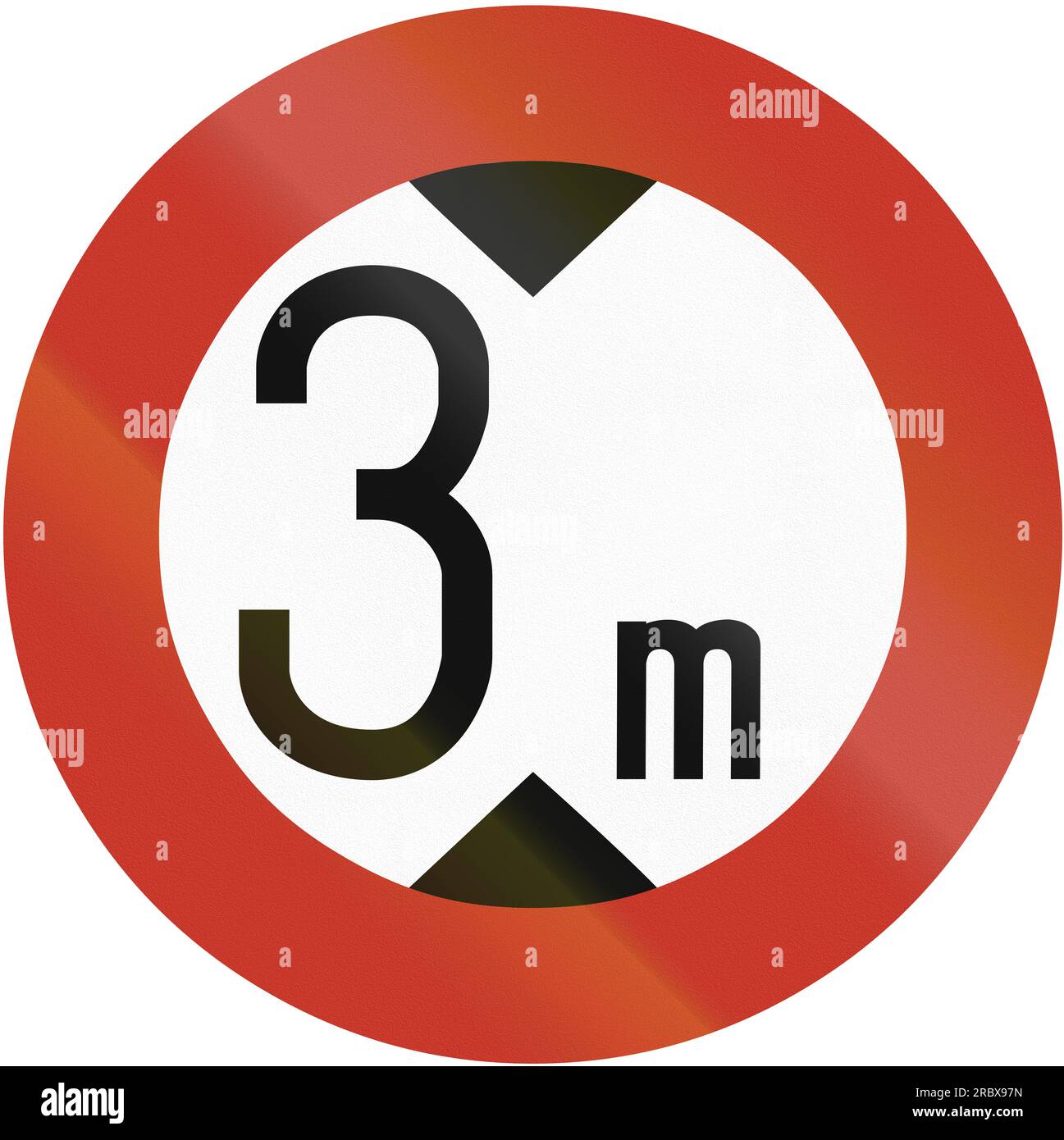 Old design (1937) of a German sign prohibiting thoroughfare of vehicles ...