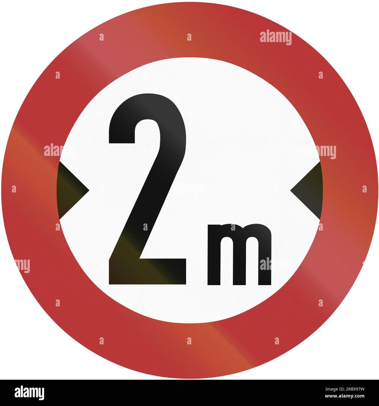 Old design (1956) of a German sign prohibiting thoroughfare of vehicles ...