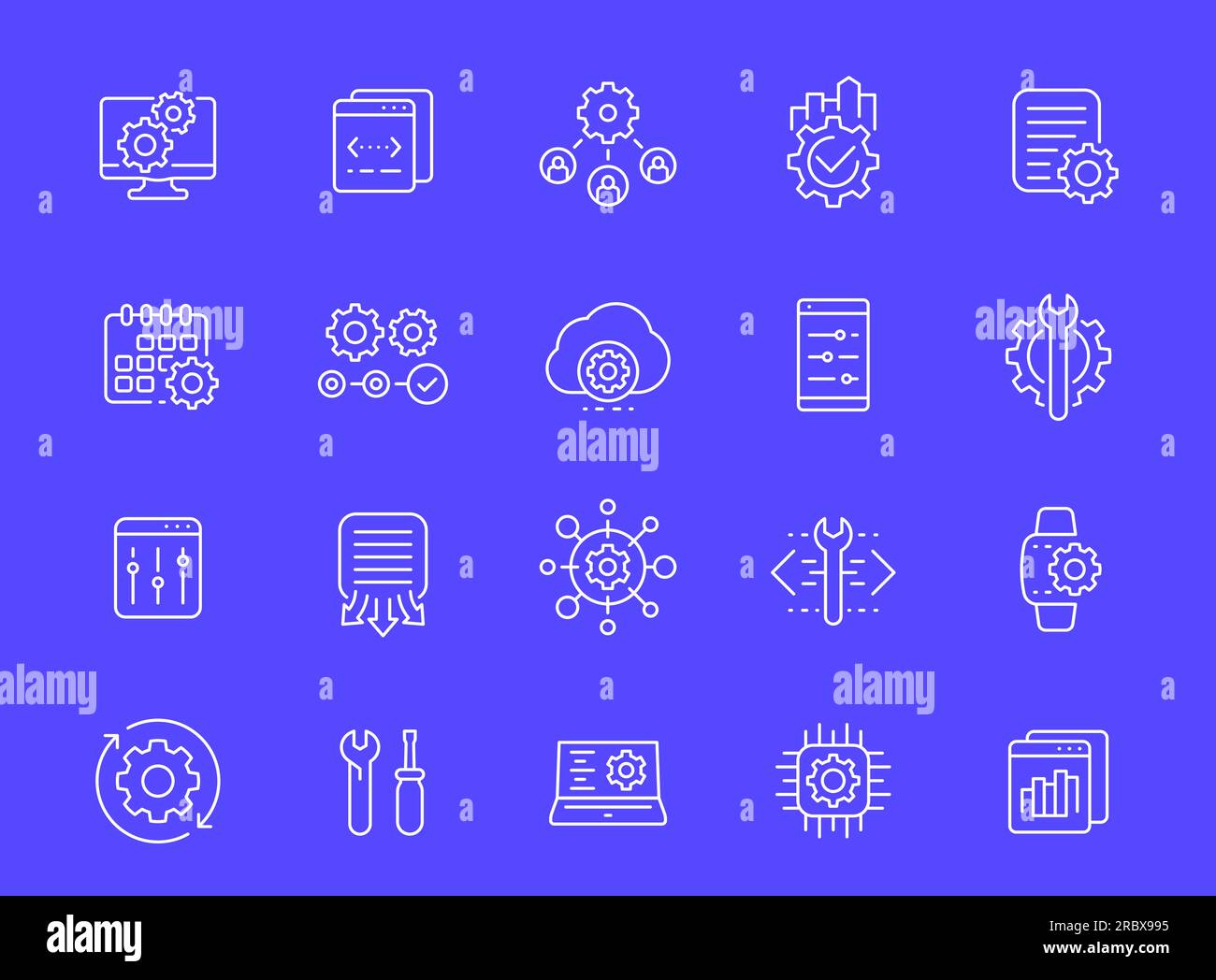 Development Operation And Hardware Icons Vector Stock Vector Image And Art Alamy