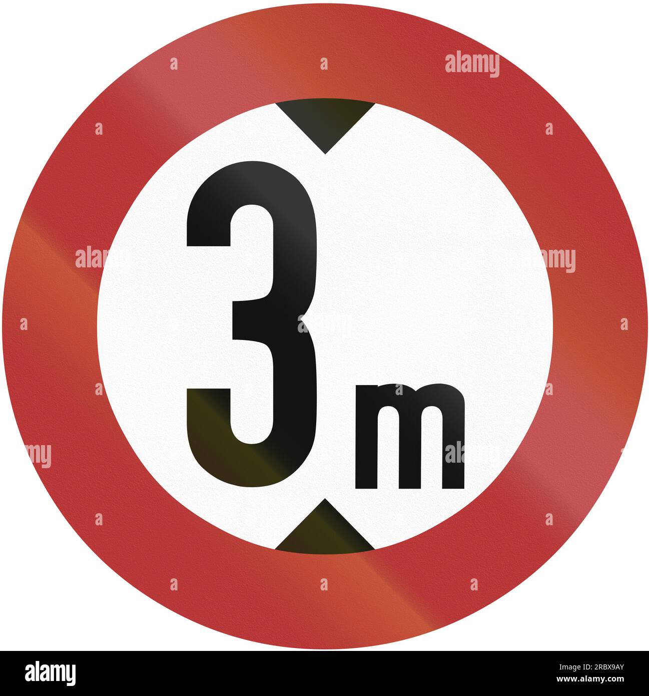 Old design (1956) of a German sign prohibiting thoroughfare of vehicles ...