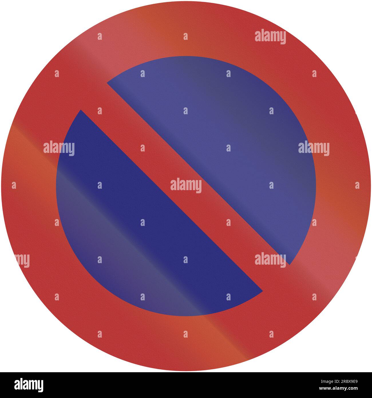 Old design (1956) of a German Halteverbot/stopping restriction sign ...