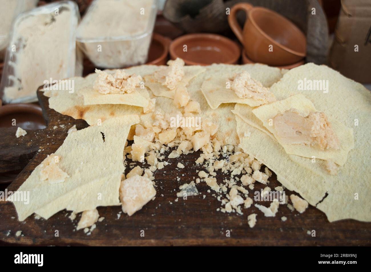 Casu Marzu and Carasau, traditional Sardinian sheep milk cheese that ...