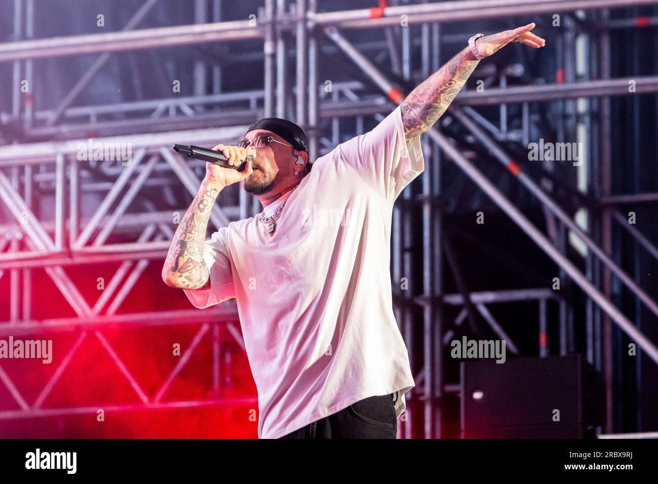 Milano, Italy. 10th July, 2023. Italian rapper and record producer ...