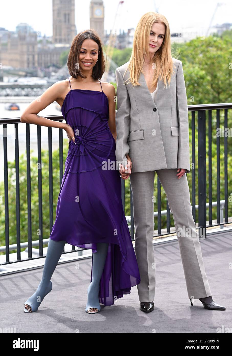 London, UK. July 11th, 2023. Zoe Saldana and Nicole Kidman at the photocall for Special Ops ...