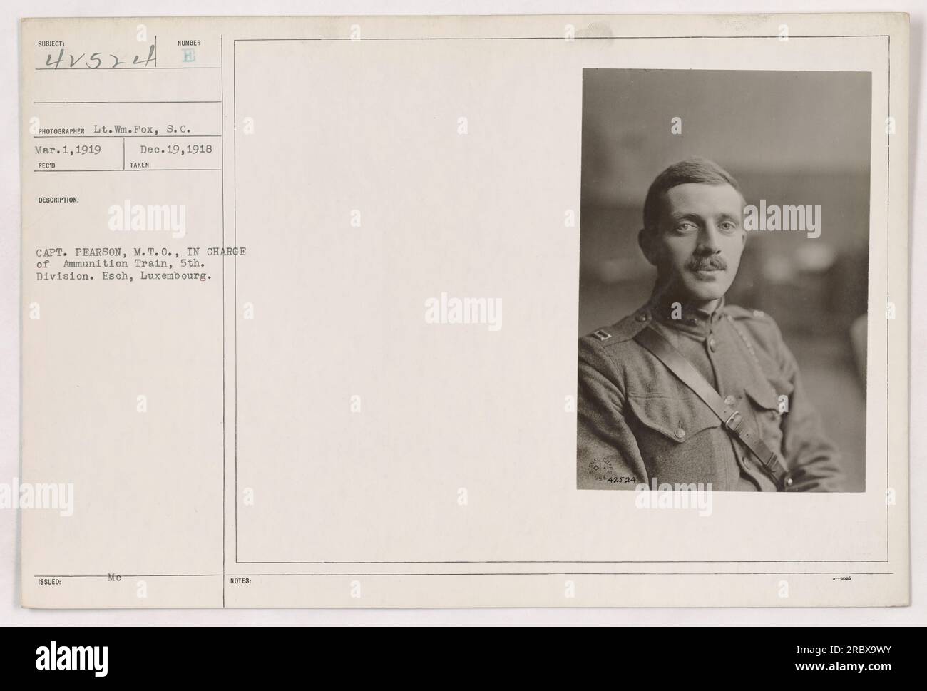 Captain Pearson, in charge of the ammunition train of the 5th Division ...