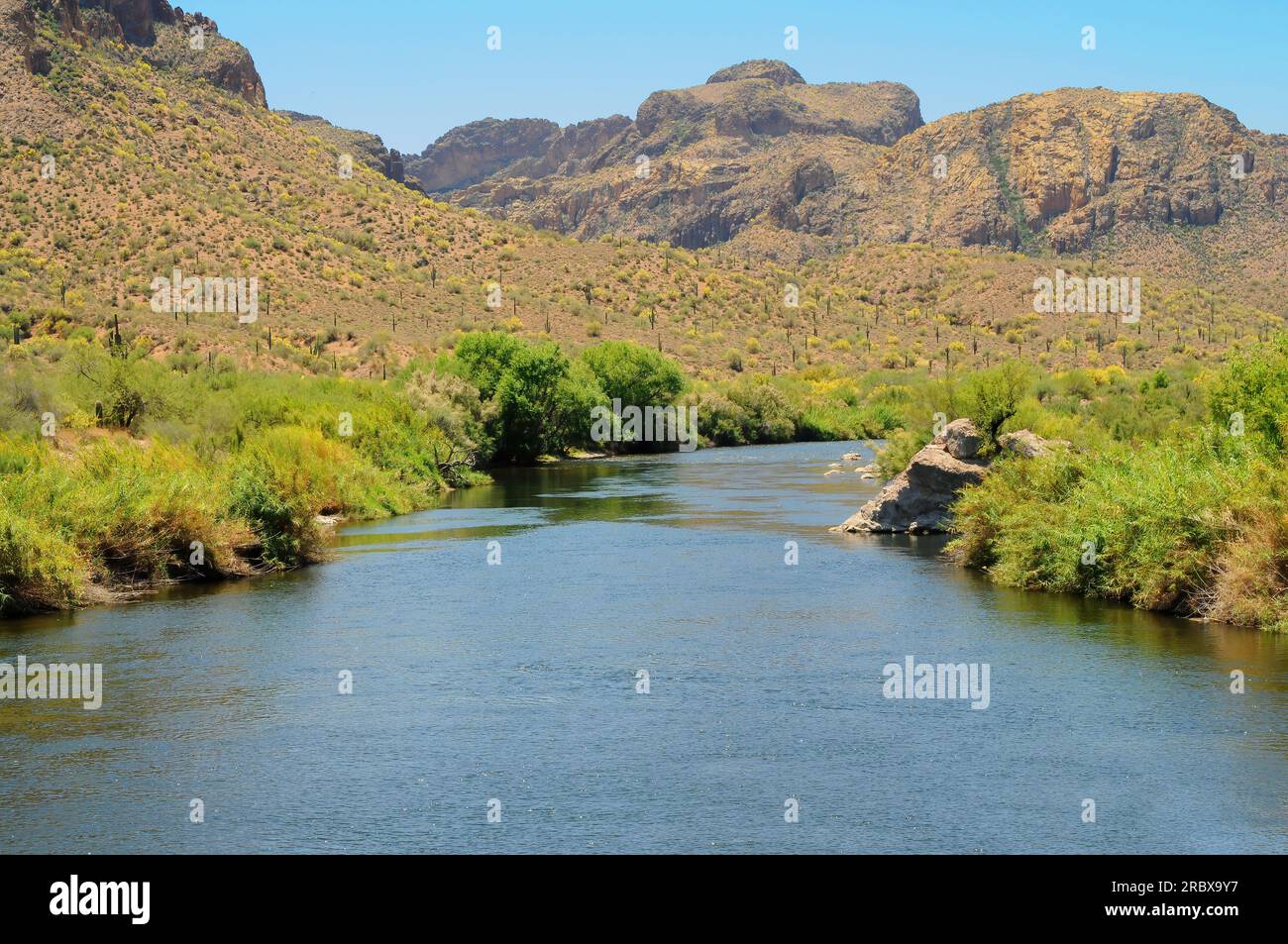 Salt River Arizona recreationa area, Desert Mountains, east of Phoenix ...