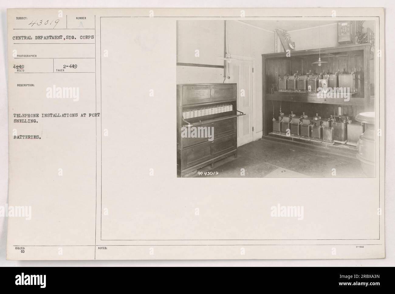 Soldiers conducting maintenance on telephone installations at Fort ...