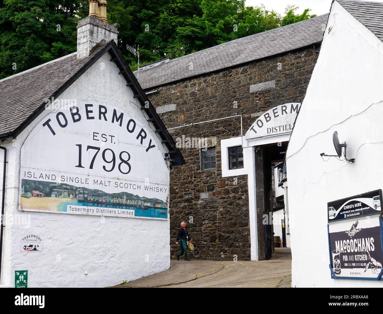 Exterior of the visitor center, Tobermory distillery, Scotch whisky ...