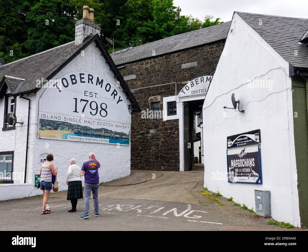Exterior of the visitor center, Tobermory distillery, Scotch whisky ...