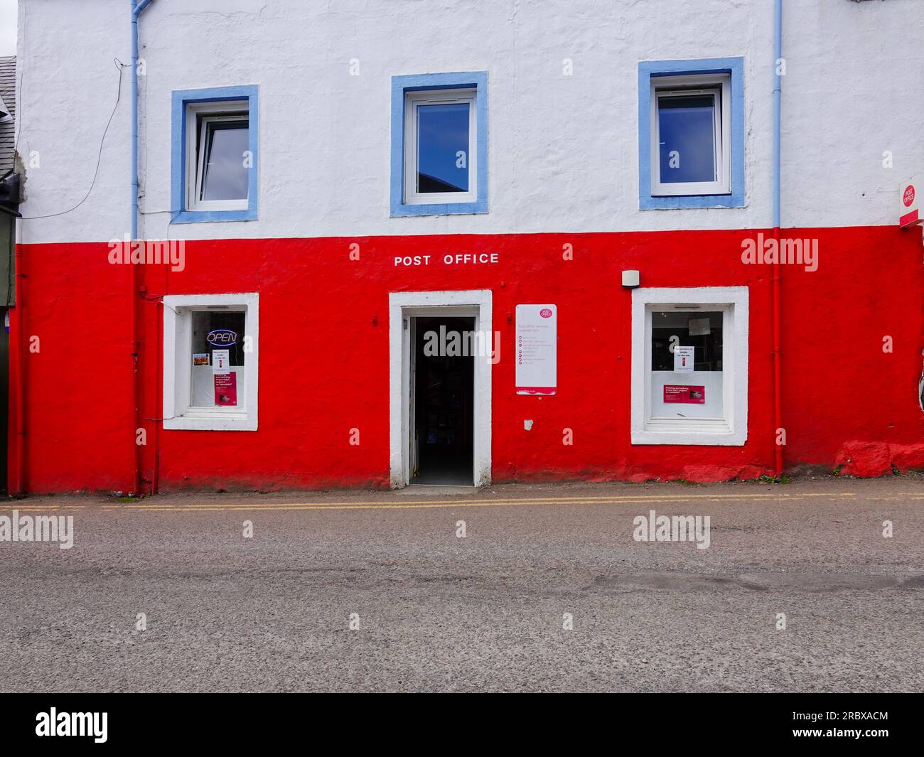 Post Office entry, daily island life, Tobermory, Isle of Mull, Inner ...