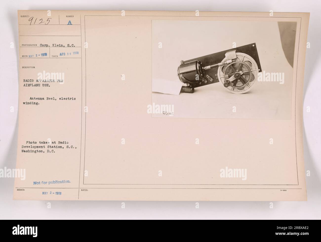 Antenna Reel for radio apparatus used in airplanes. Photo taken at the ...