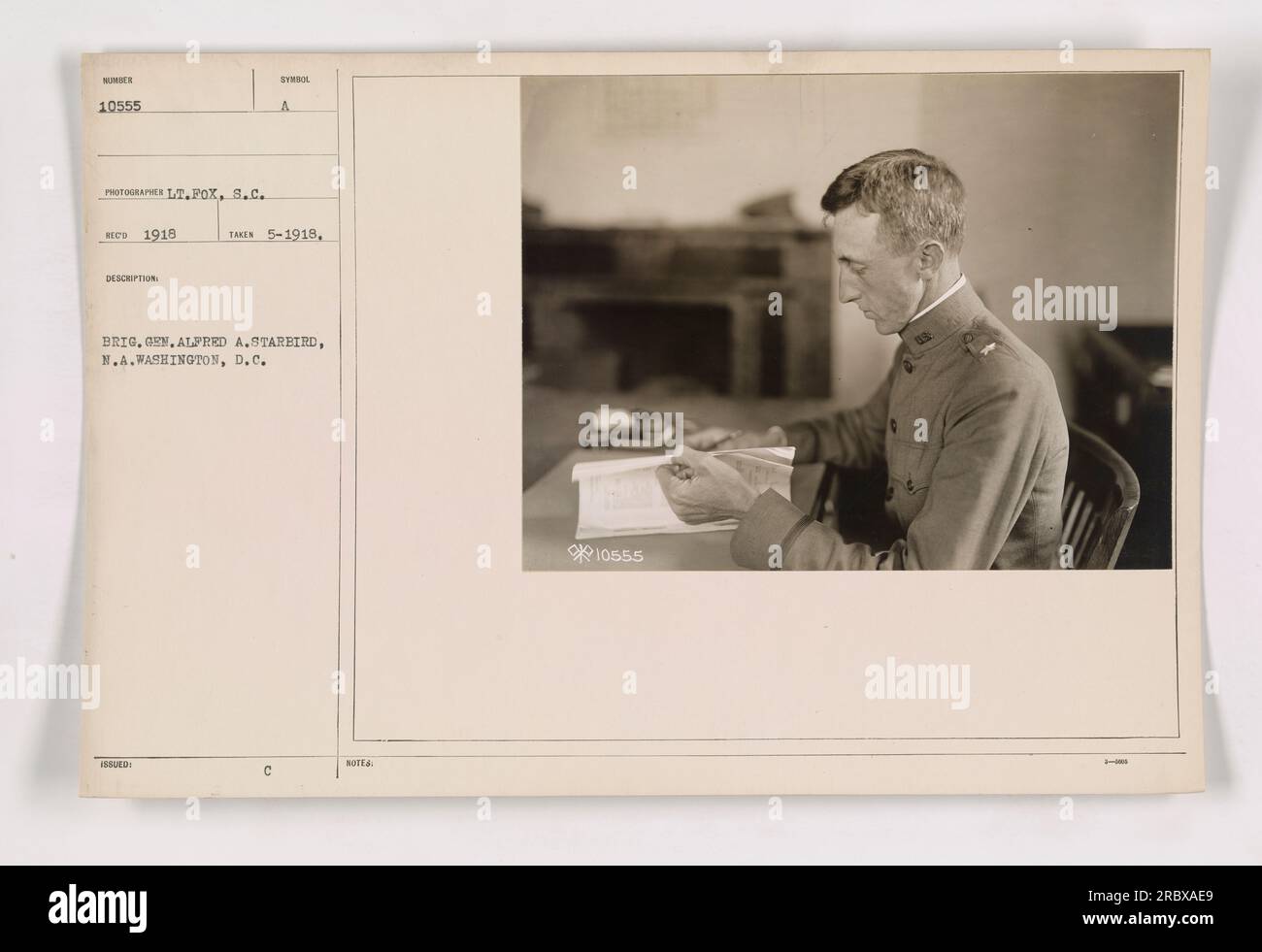 Brigadier General Alfred A. Starbird of the National Army in Washington ...