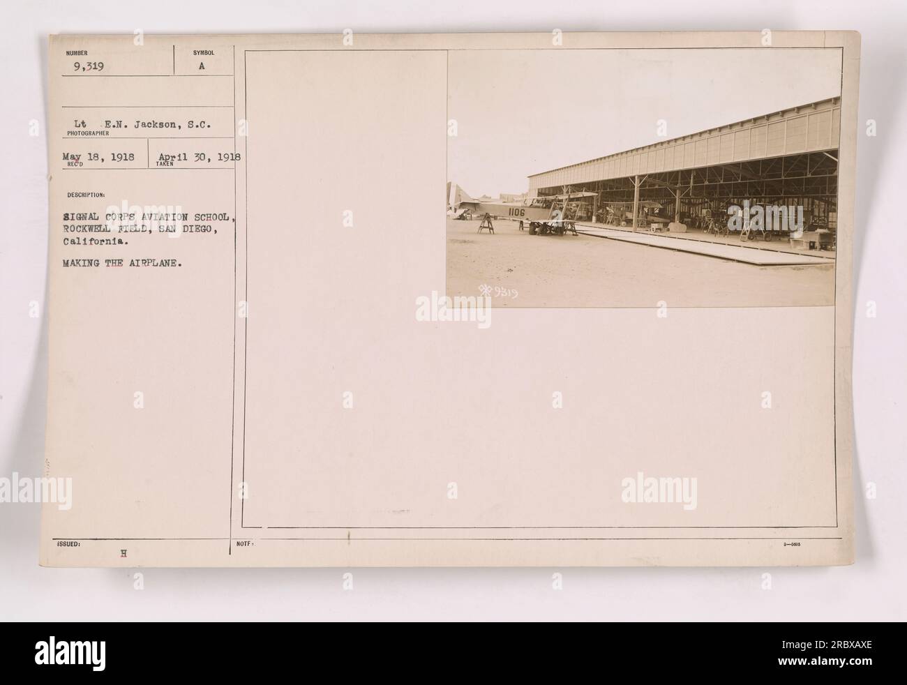 Soldiers at the Signal Corps Aviation School in Rockwell Field, San ...