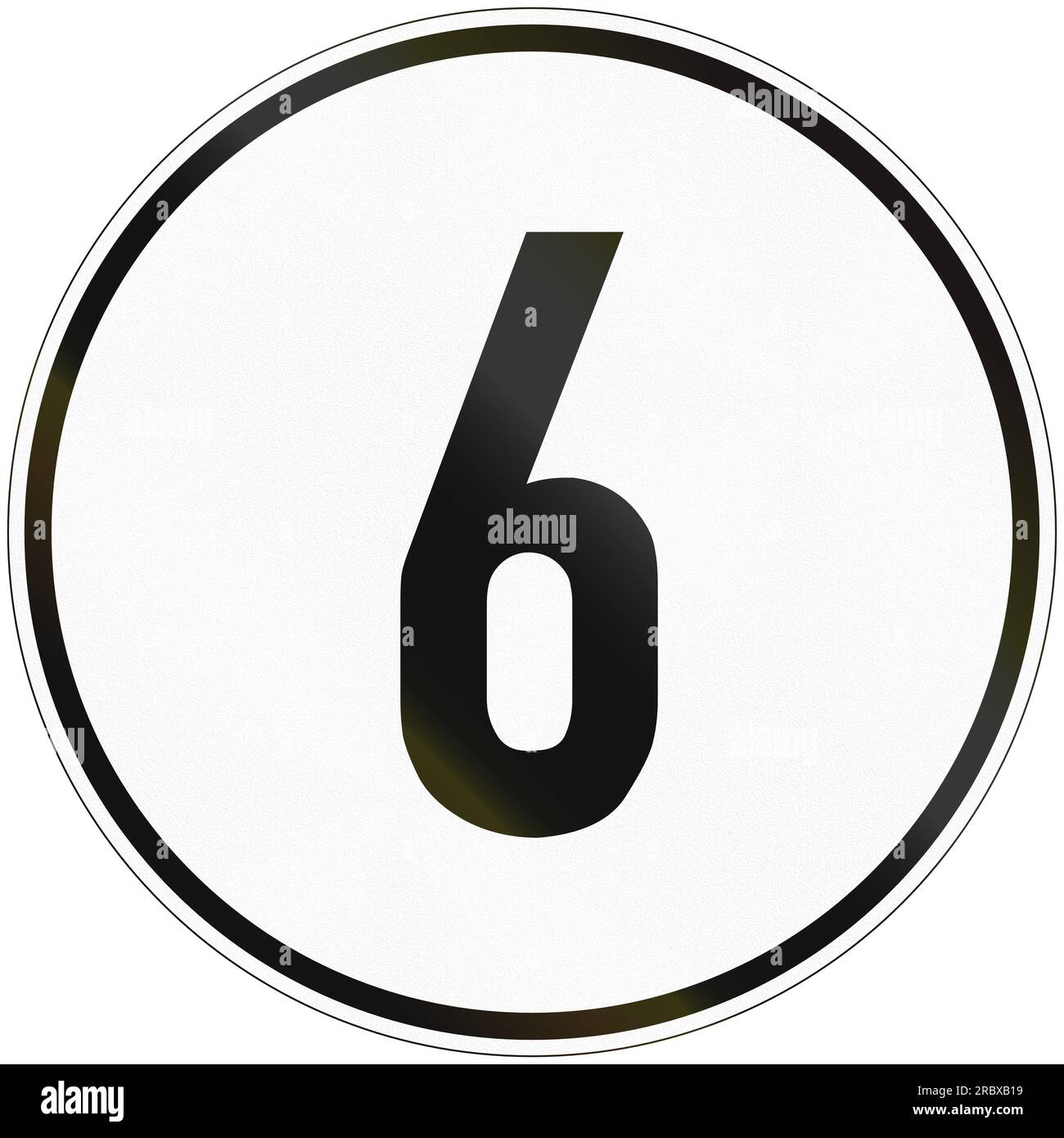 German speed sign placed on vehicles that must not exceed a speed of 6 ...