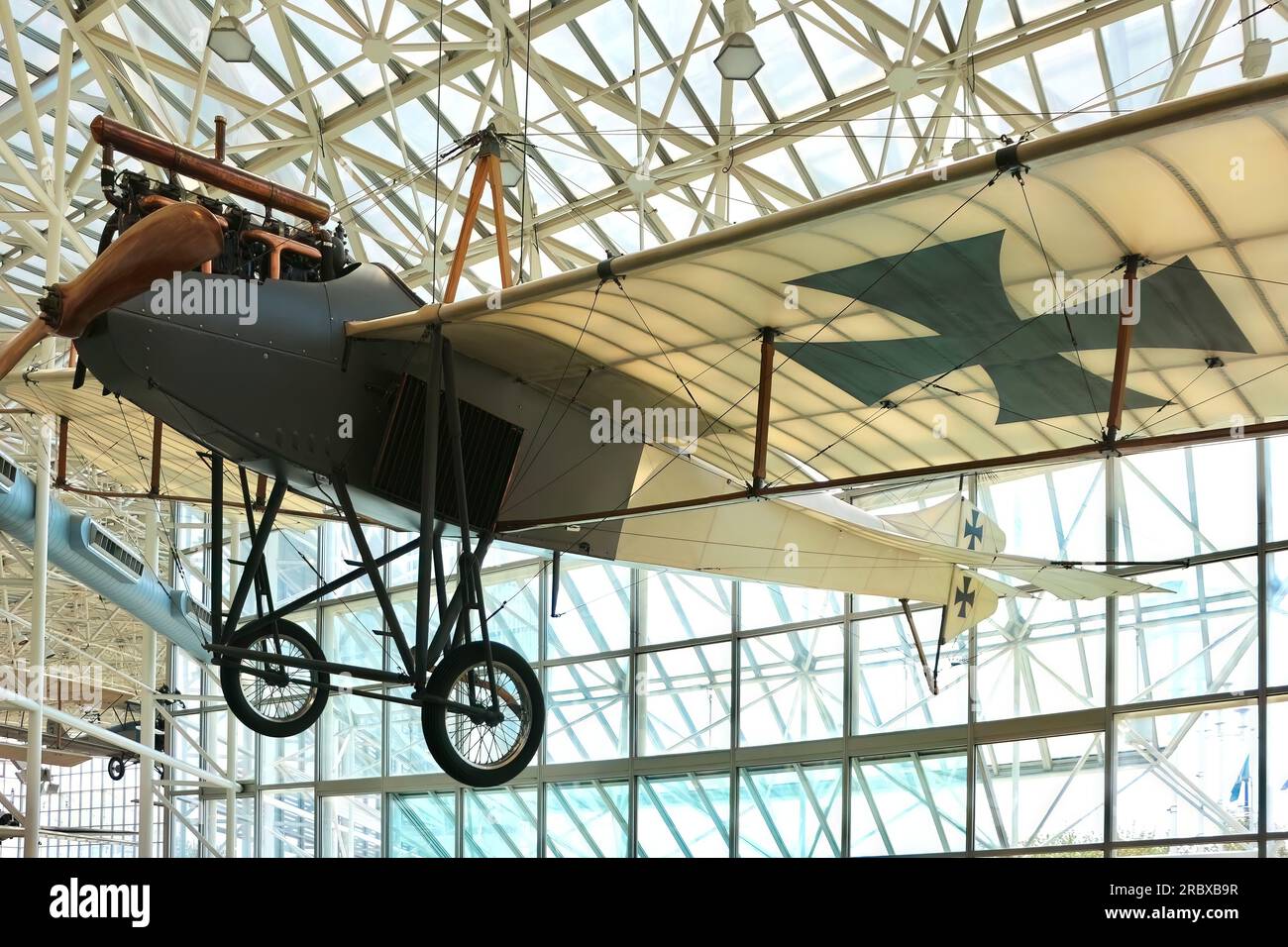 Reproduction of a 1913 Rumpler Taube Dove with a genuine Mercedes ...