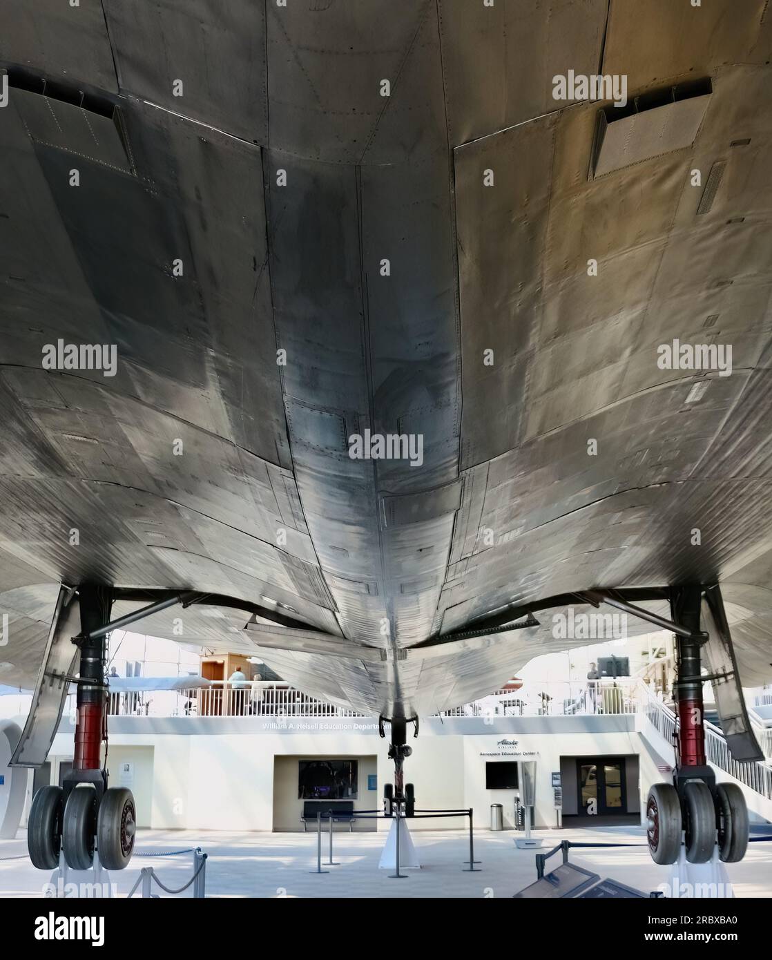 Underside of the fuselage and undercarriage of a Lockheed M-21 ...