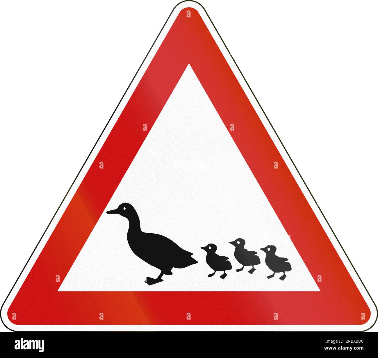 Red triangle warning sign ducks hi-res stock photography and images - Alamy
