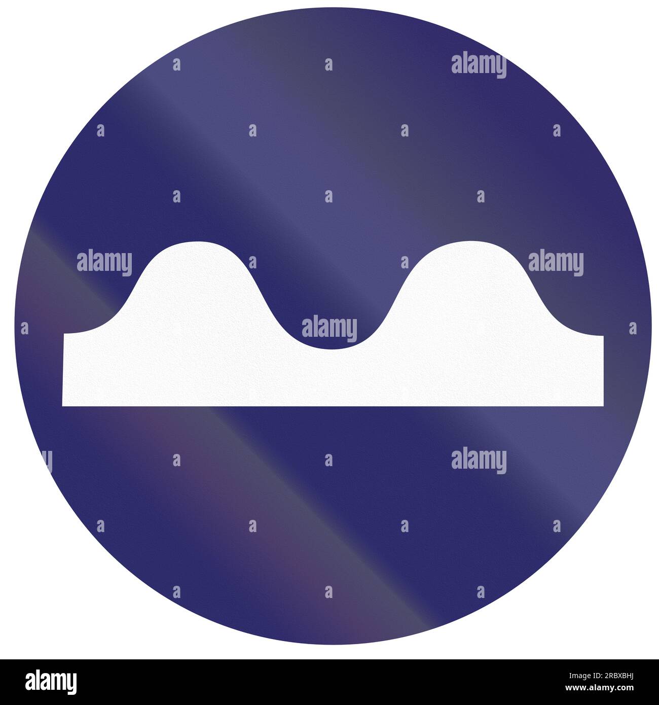 Old design (1925) of the german sign indicating speed bumps or uneven ...