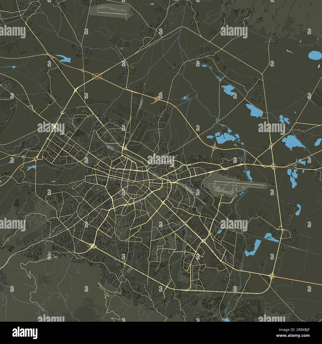 Vector City Map of Sofia, Bulgaria data from Openstreetmap Stock Vector ...
