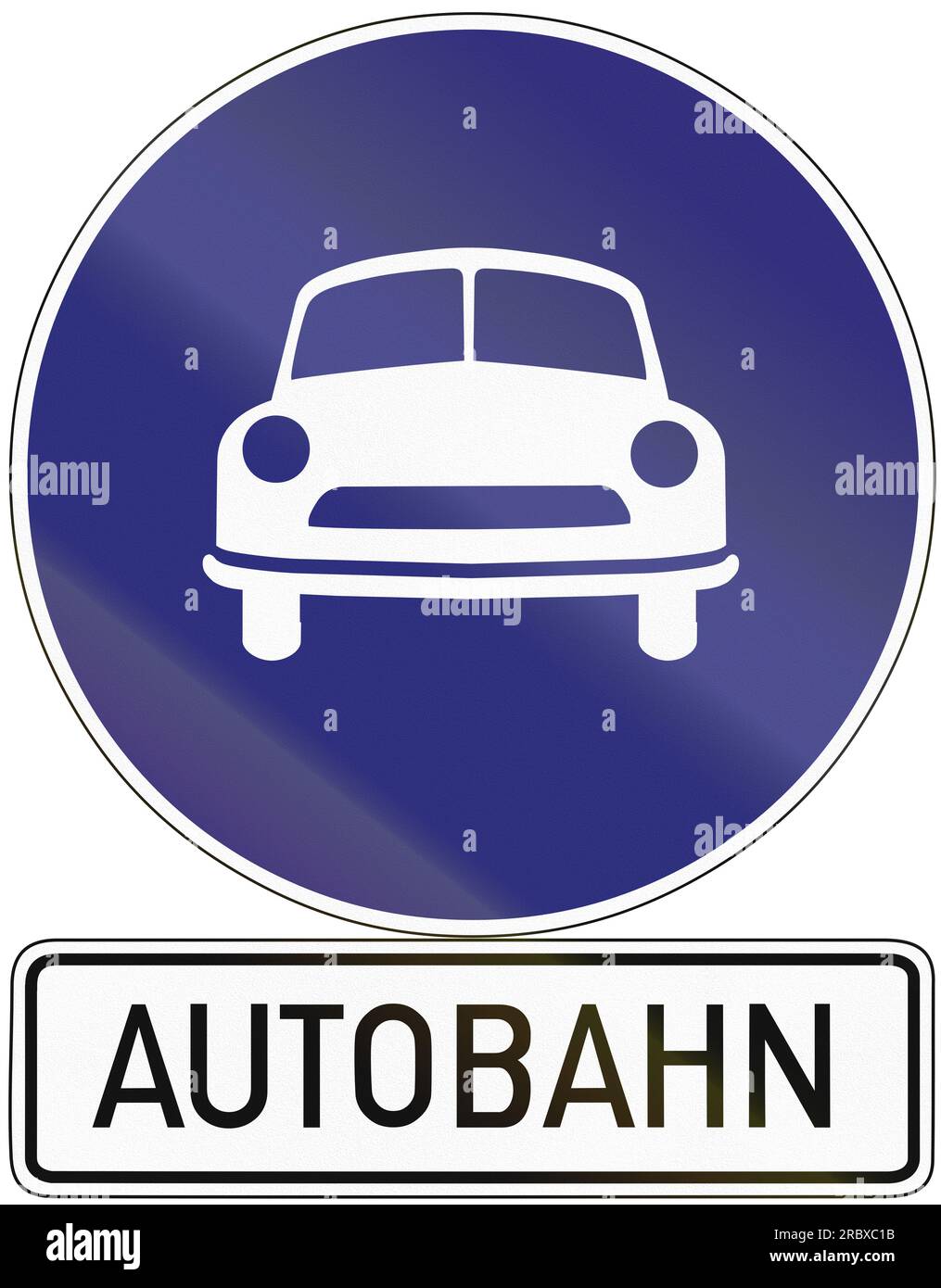 Old design (1971) of a German sign indicating the beginning of an ...