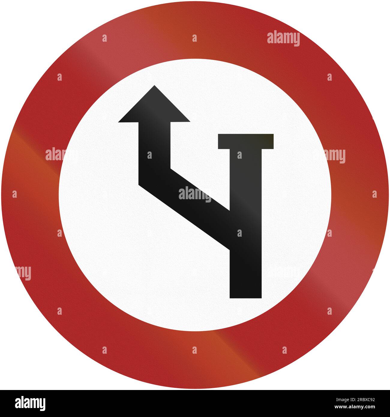 Old design (1956) of a German sign outlining a route diversion Stock ...