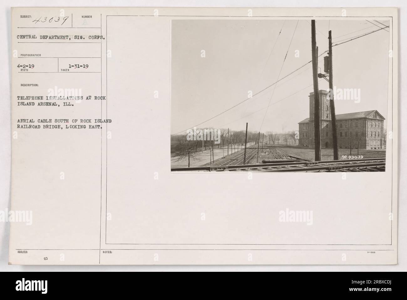 Telephone installations at Rock Island Arsenal, Illinois. The ...
