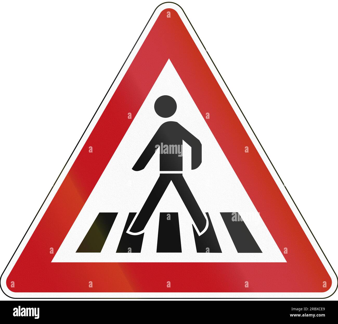 German sign warning about a pedestrian crossing/Zebrastreifen Stock ...