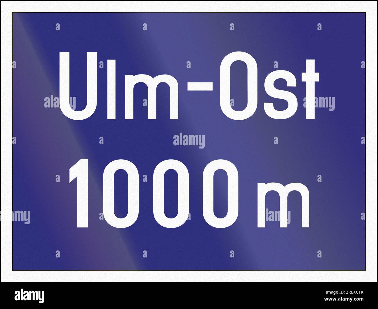 Old design (1948-1958) of a highway exit sign in Germany Stock Photo ...