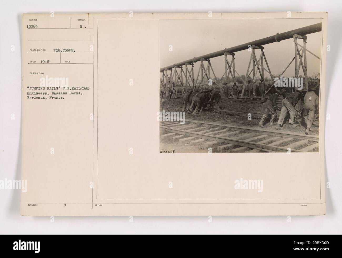 U.S. Railroad Engineers in Bassens Docks, Bordeaux, France, during ...