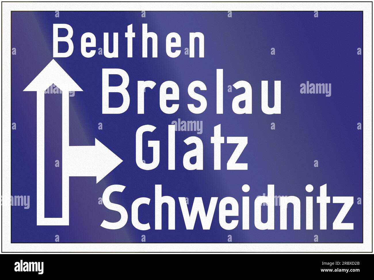 Old design (1939) of a highway direction sign in Germany Stock Photo ...