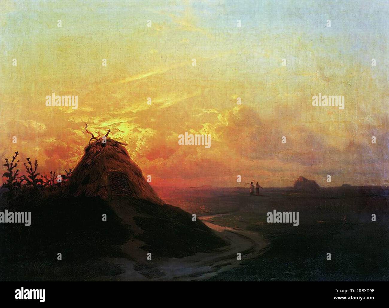 Field. Sunset 1861 by Ivan Aivazovsky Stock Photo - Alamy