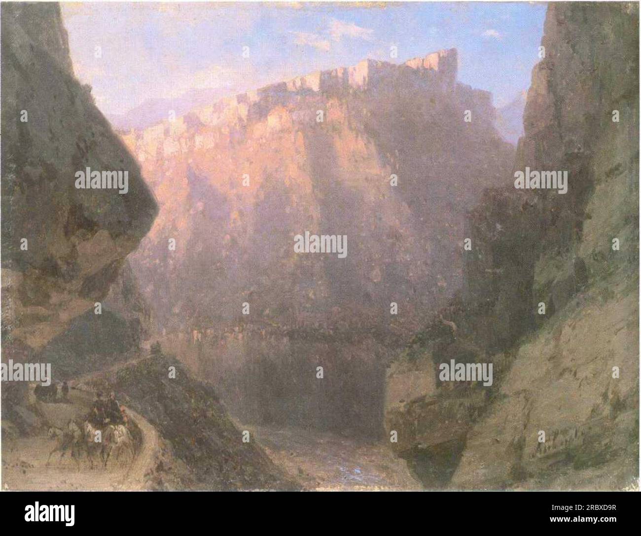 The Daryal canyon 1855 by Ivan Aivazovsky Stock Photo - Alamy